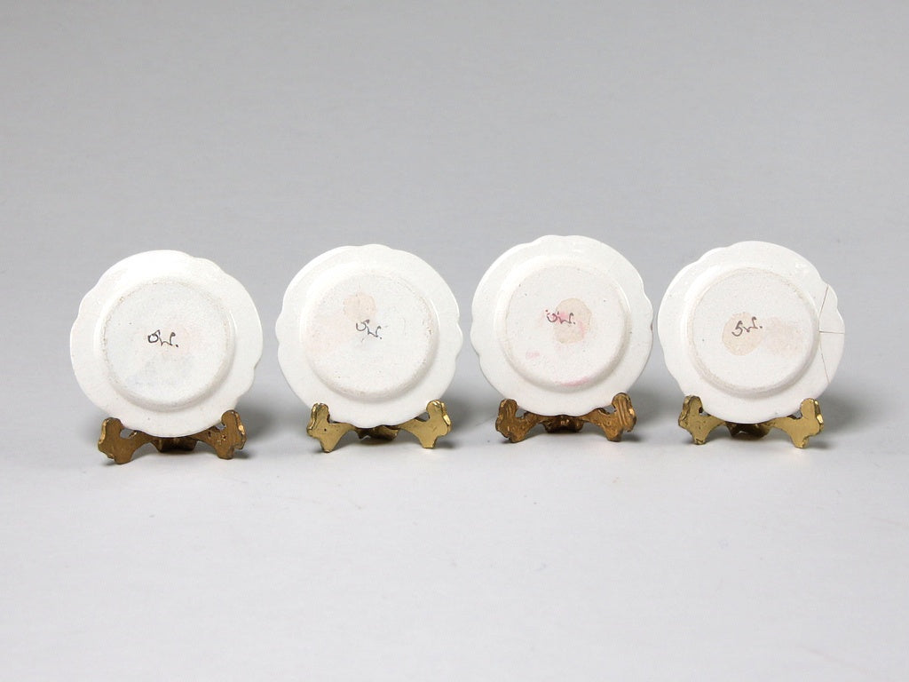 Stokesay Ware porcelain fruit plates, sold as a set. One is repaired ...